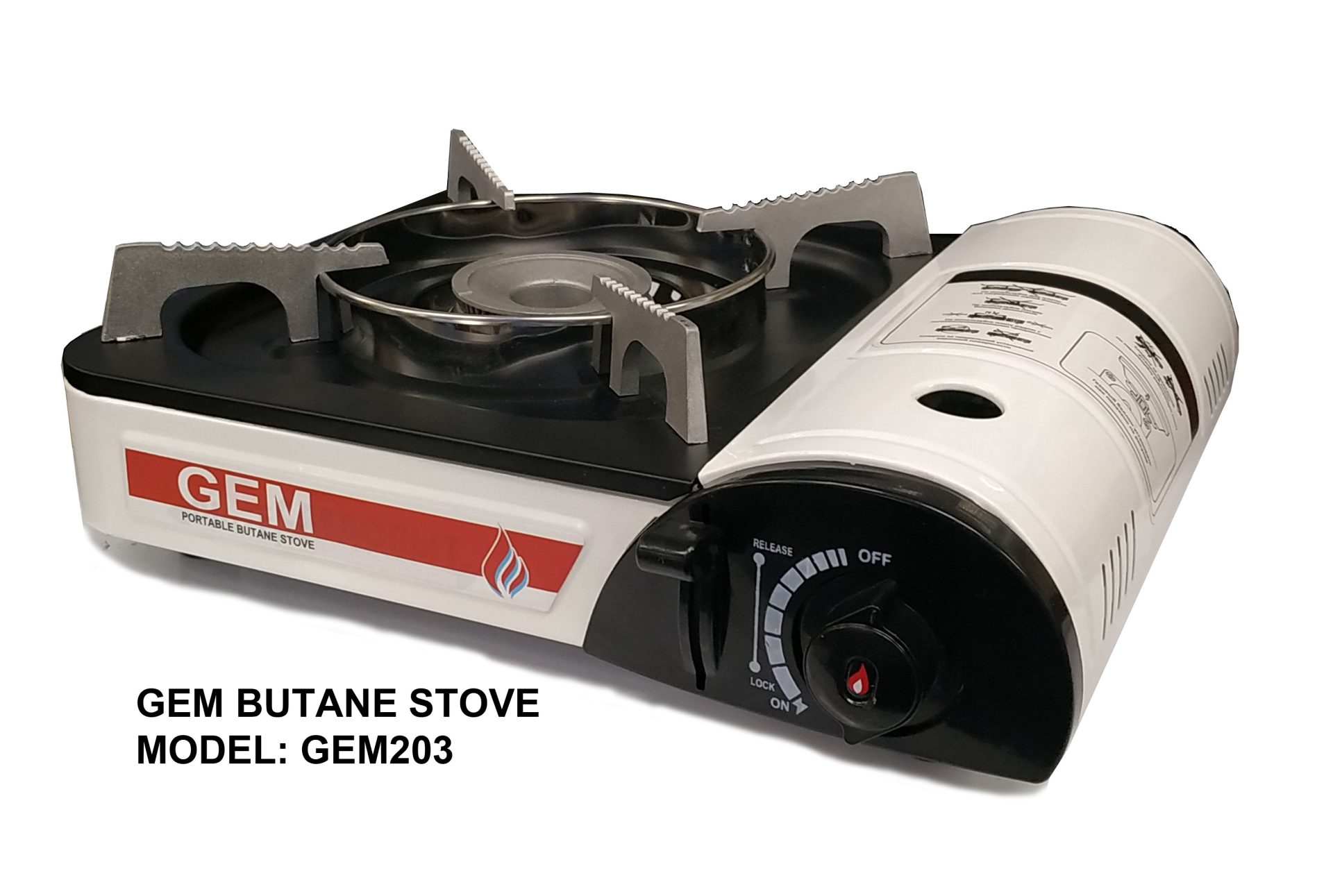 GEM Portable Butane Stove WHITE (GEM-203) | Gilbert Emerson